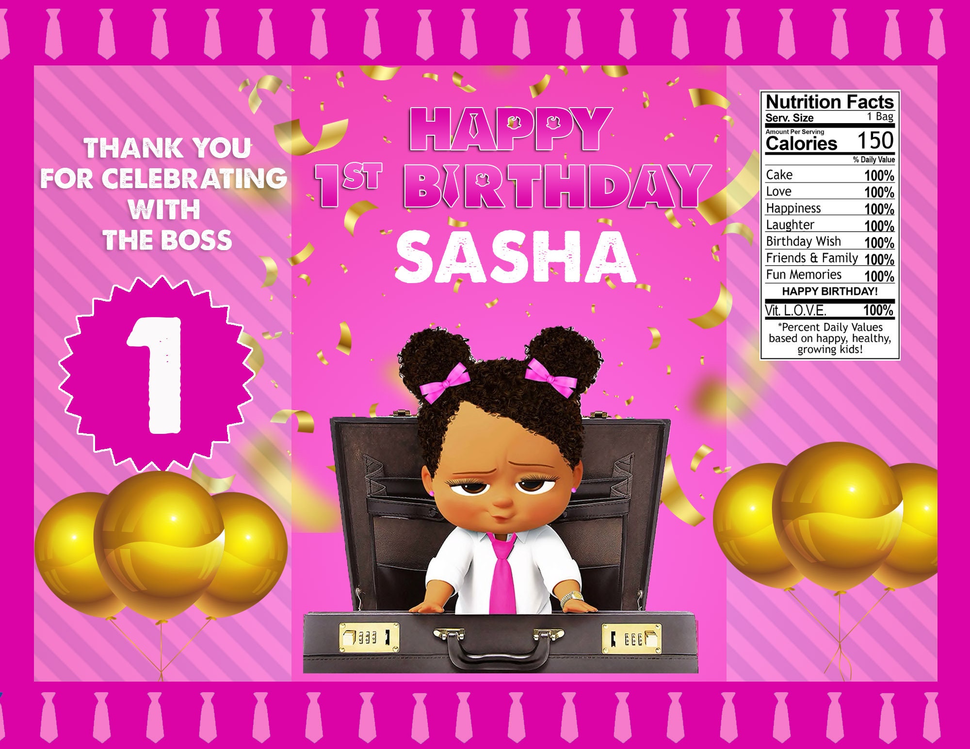 Boss Baby Chip Bag, Digital Chip Bag, Printable Baby Boss Chips, Baby ...