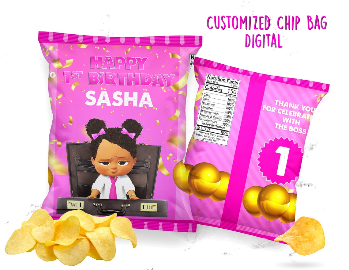 Boss Baby Chip Bag, Digital Chip Bag, Printable Baby Boss Chips, Baby ...
