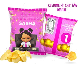 Boss Baby Chip Bag, Digital Chip Bag, Printable Baby Boss Chips, Baby ...