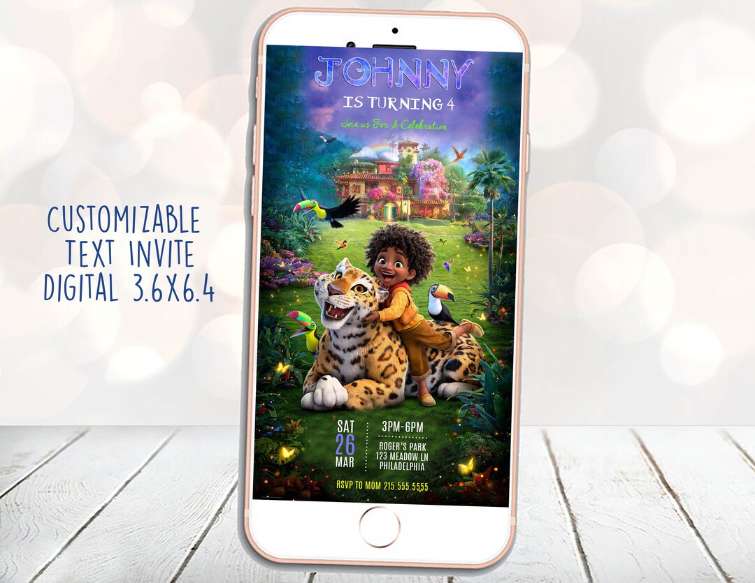 Custom Encanto Invitation, Encanto Birthday Invitation, Encanto Digital ...