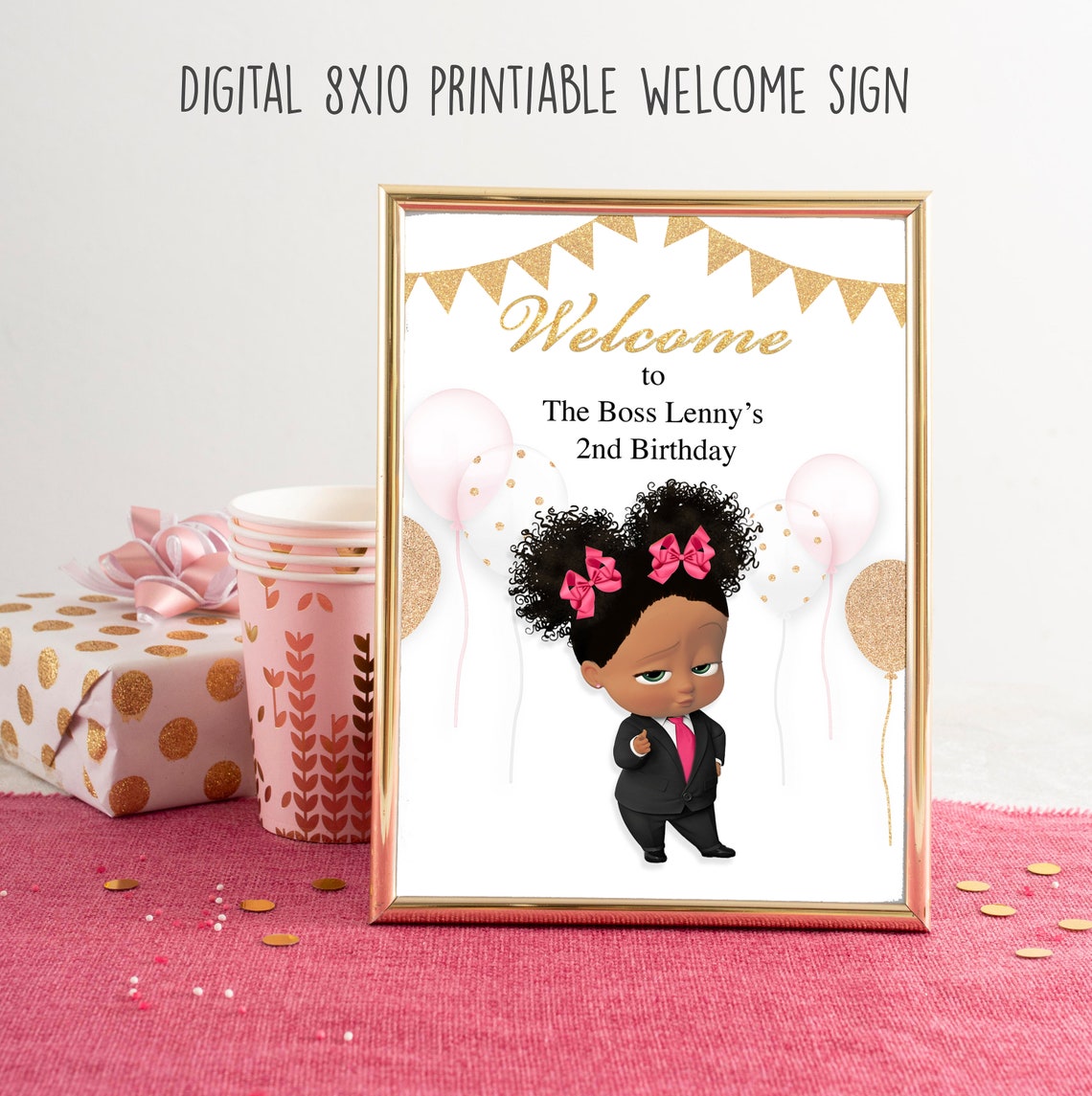 Editable Welcome Sign 8 X 10 Table Top Birthday Party - Etsy