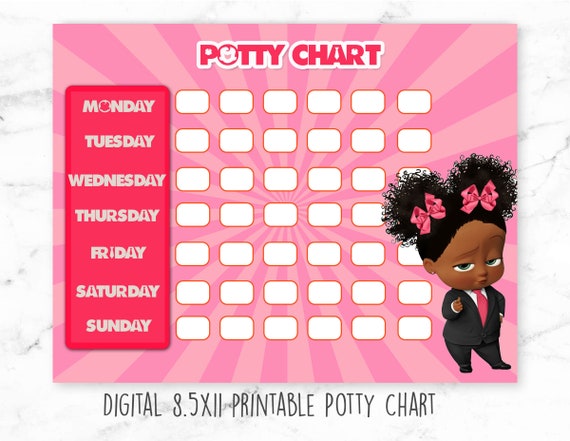 Baby Boss Printable Potty Training Chart High Res JPG Files | Etsy