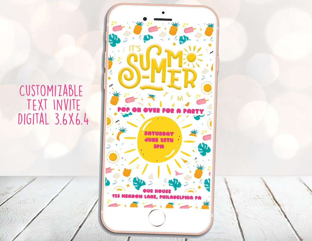 Summer Invite, Summer Birthday, Pool Party Text, Summer Party Text ...