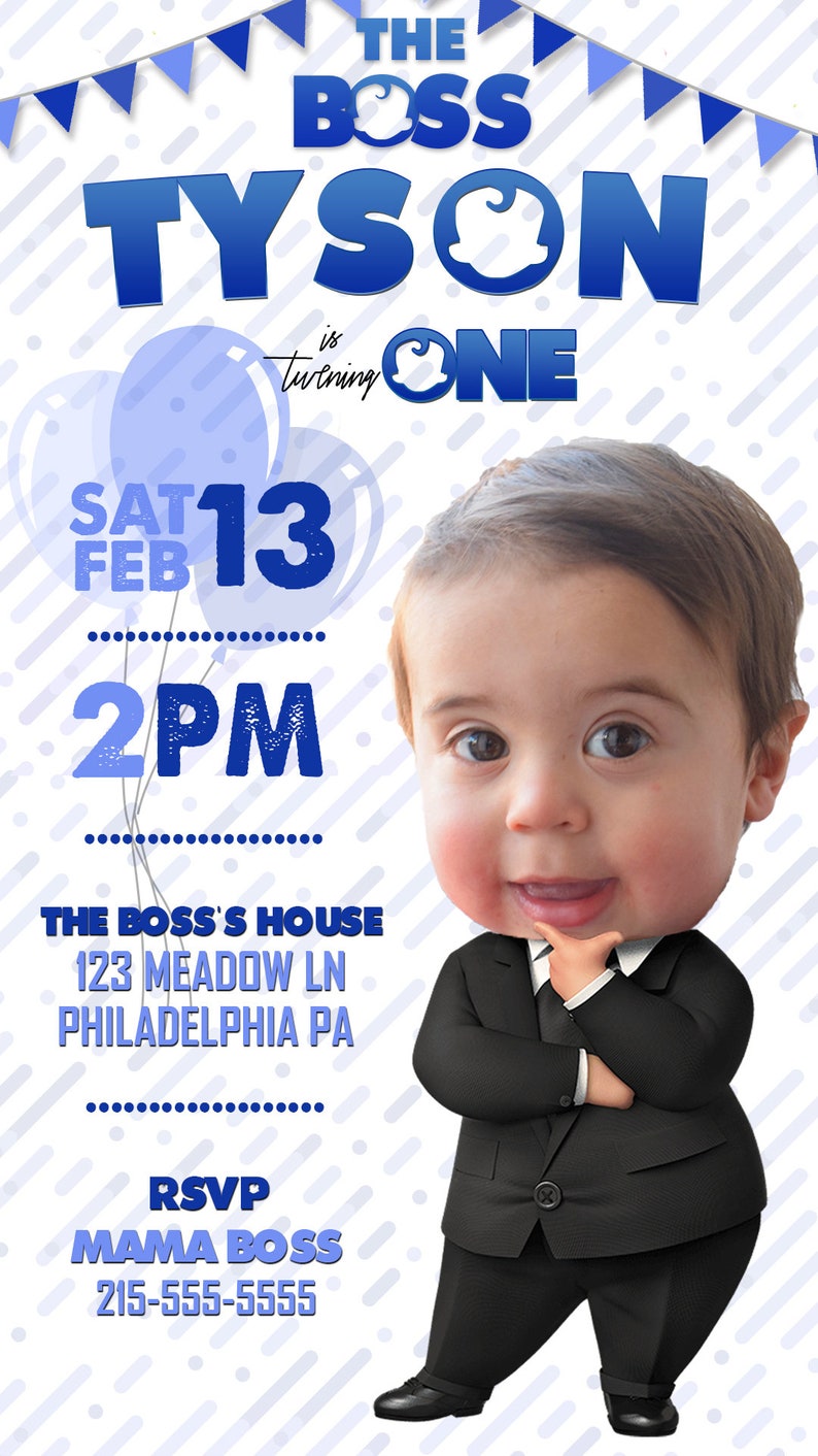 Baby Boss Text Invitation Baby Boss Invite Baby Boss - Etsy