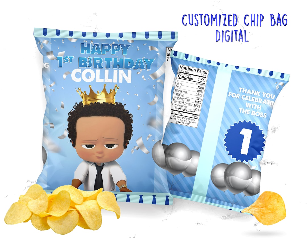 Boss Baby Chip Bag, Digital Chip Bag, Printable Baby Boss Chips, Baby ...