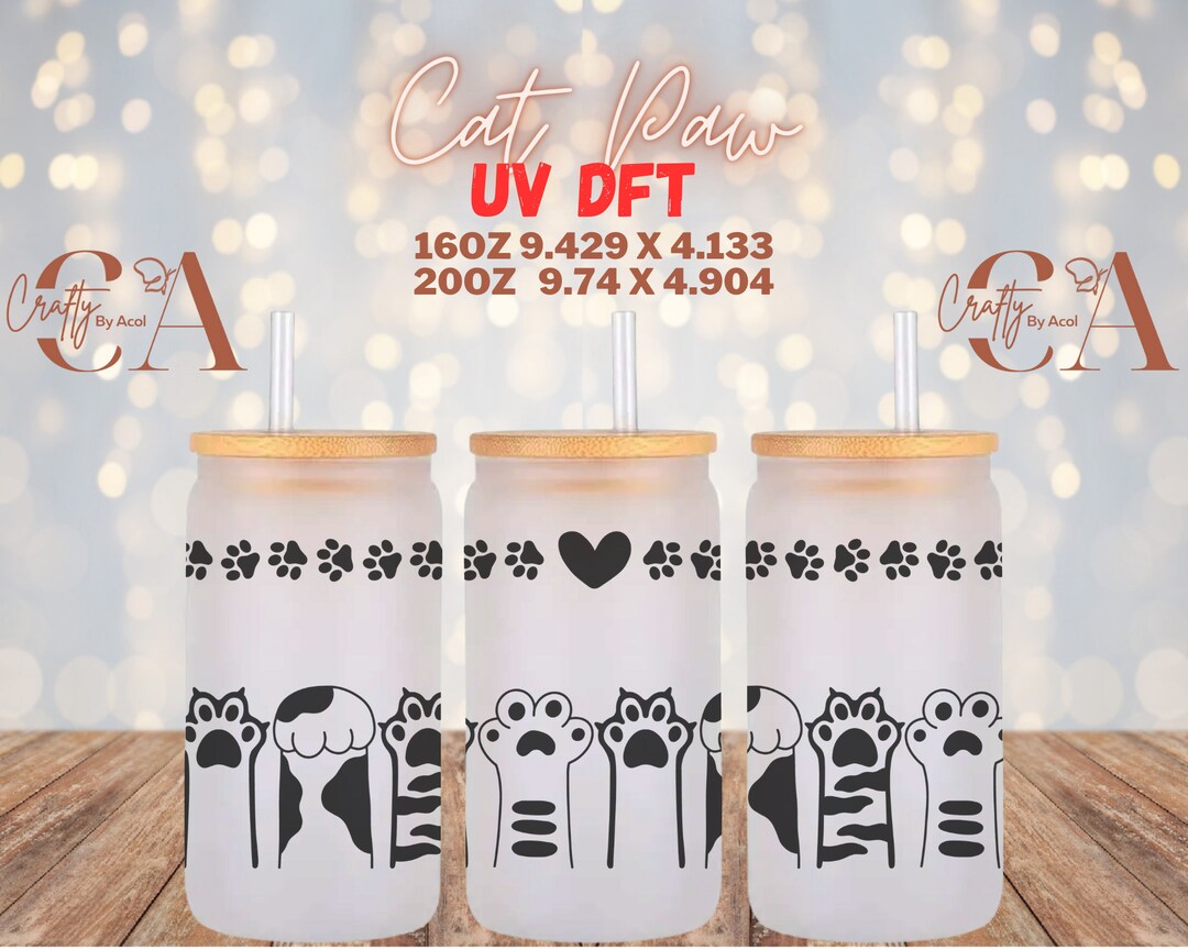 Cat Paw UV DFT Cup Wrap - Etsy