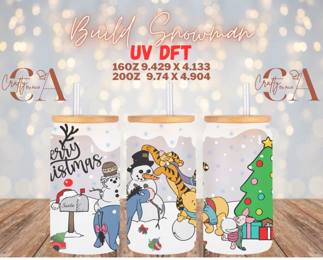 Build Snowman UV DFT Cup Wrap - Etsy