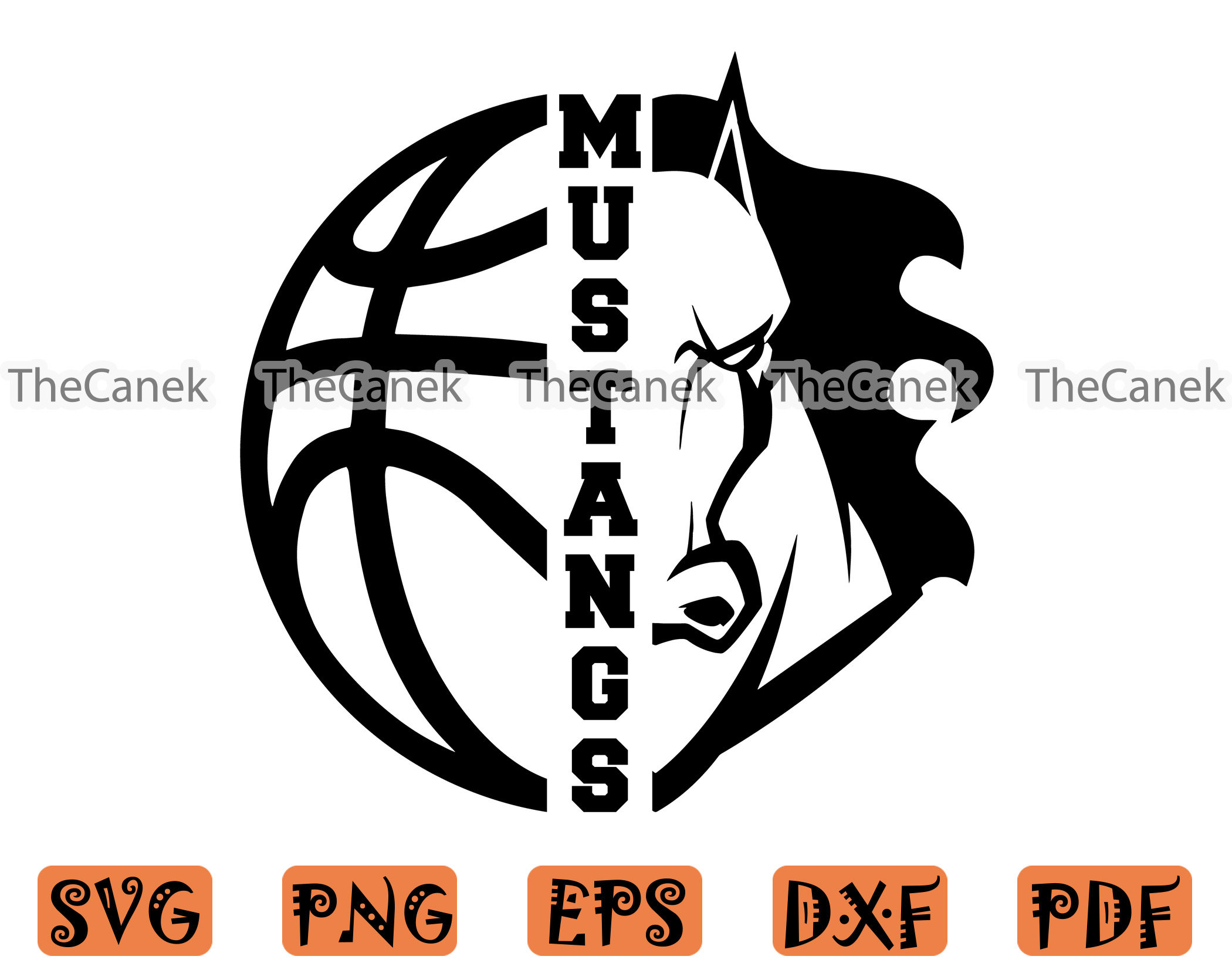 Mustangs SVG Basketball SVG Mustangs Mascot Cricut Cut | Etsy