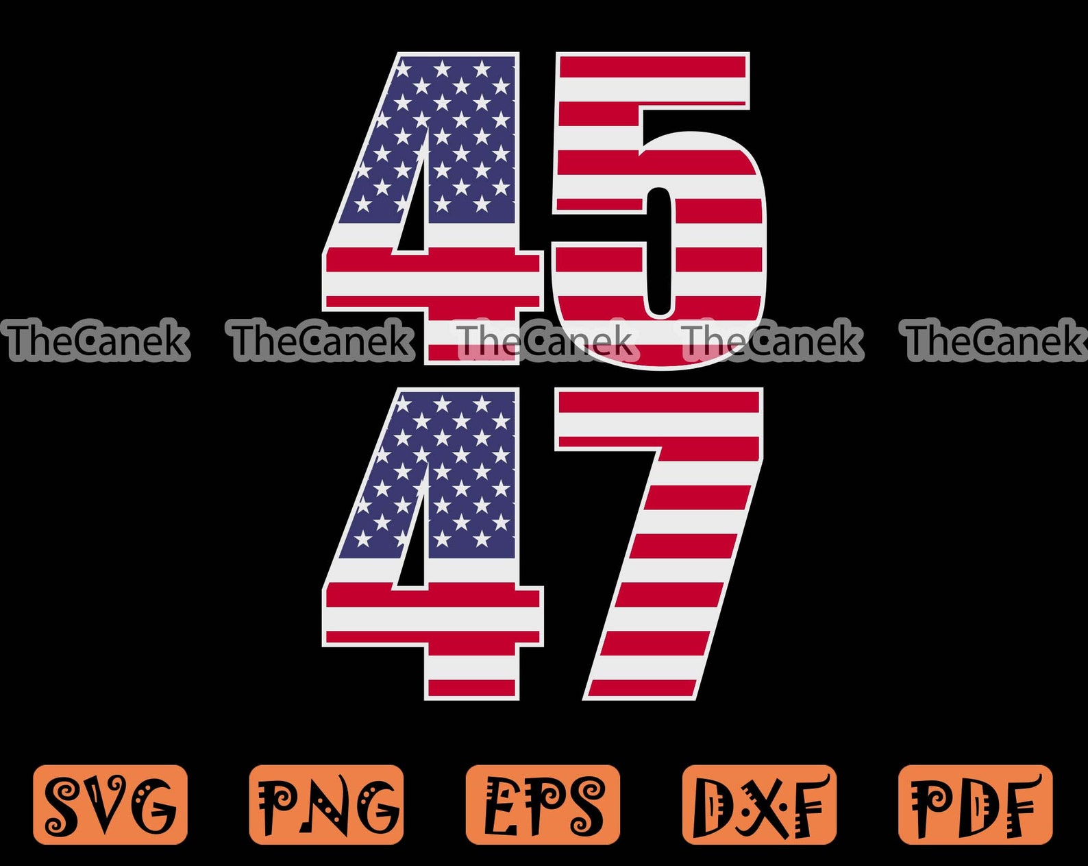 Vintage 45 47 Squared SVG Trump 2024 Election SVG Trump 2024 | Etsy