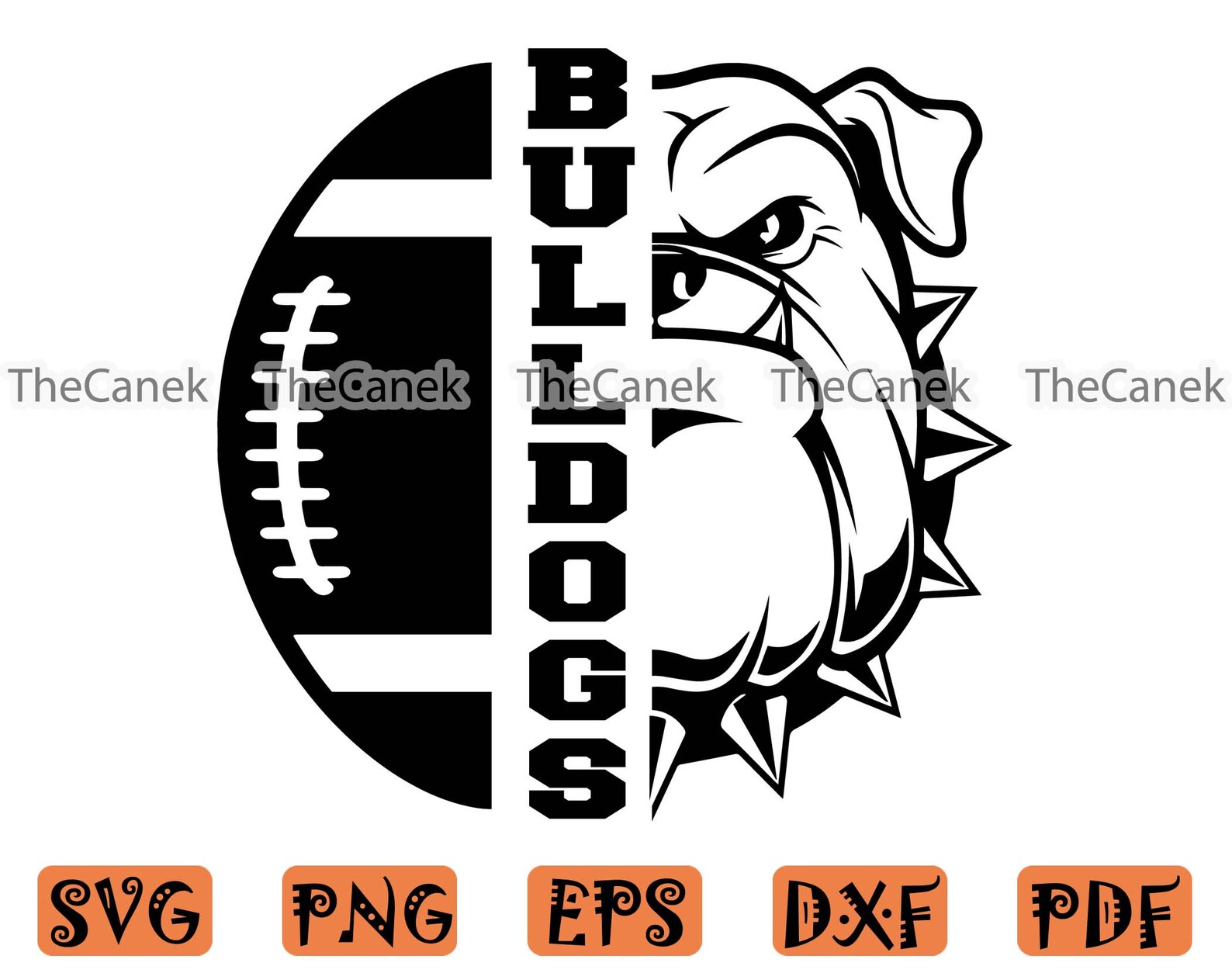 Bulldogs SVG Football SVG Bulldogs Mascot Cricut Cut | Etsy
