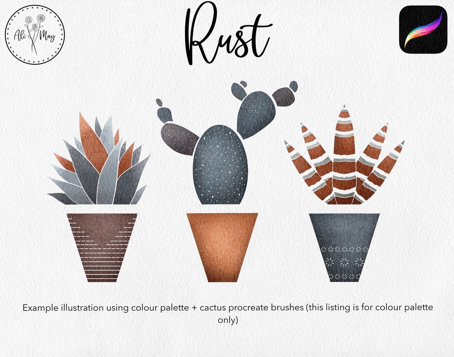 Rust Procreate Color Palette | 30 Color Swatches | Instant Download - Etsy