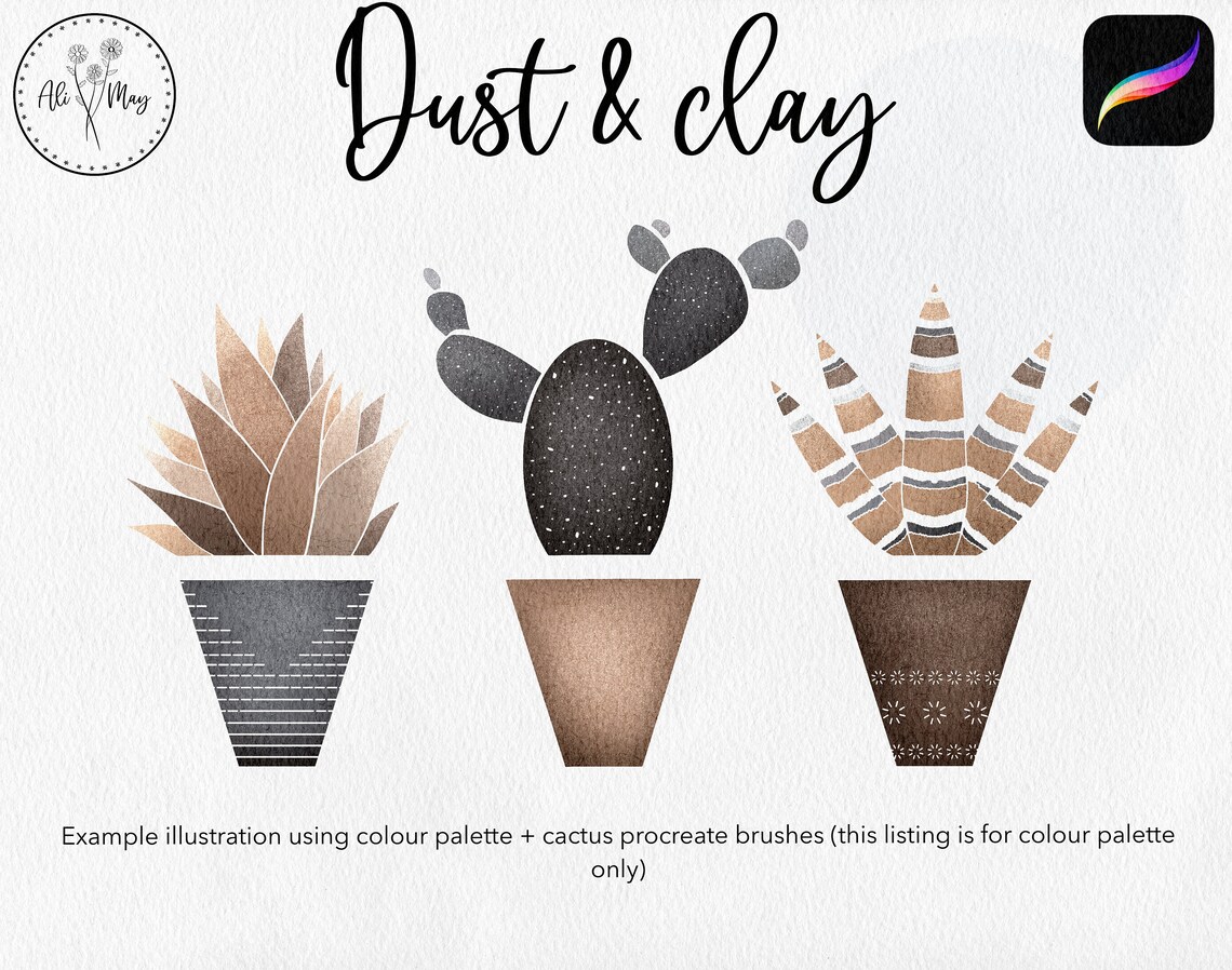 Dust and Clay Procreate Color Palette | 30 Color Swatches | Instant ...