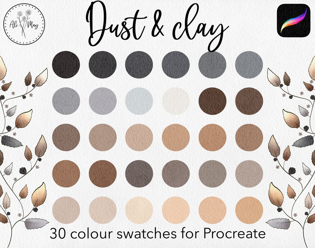 Dust and Clay Procreate Color Palette | 30 Color Swatches | Instant ...