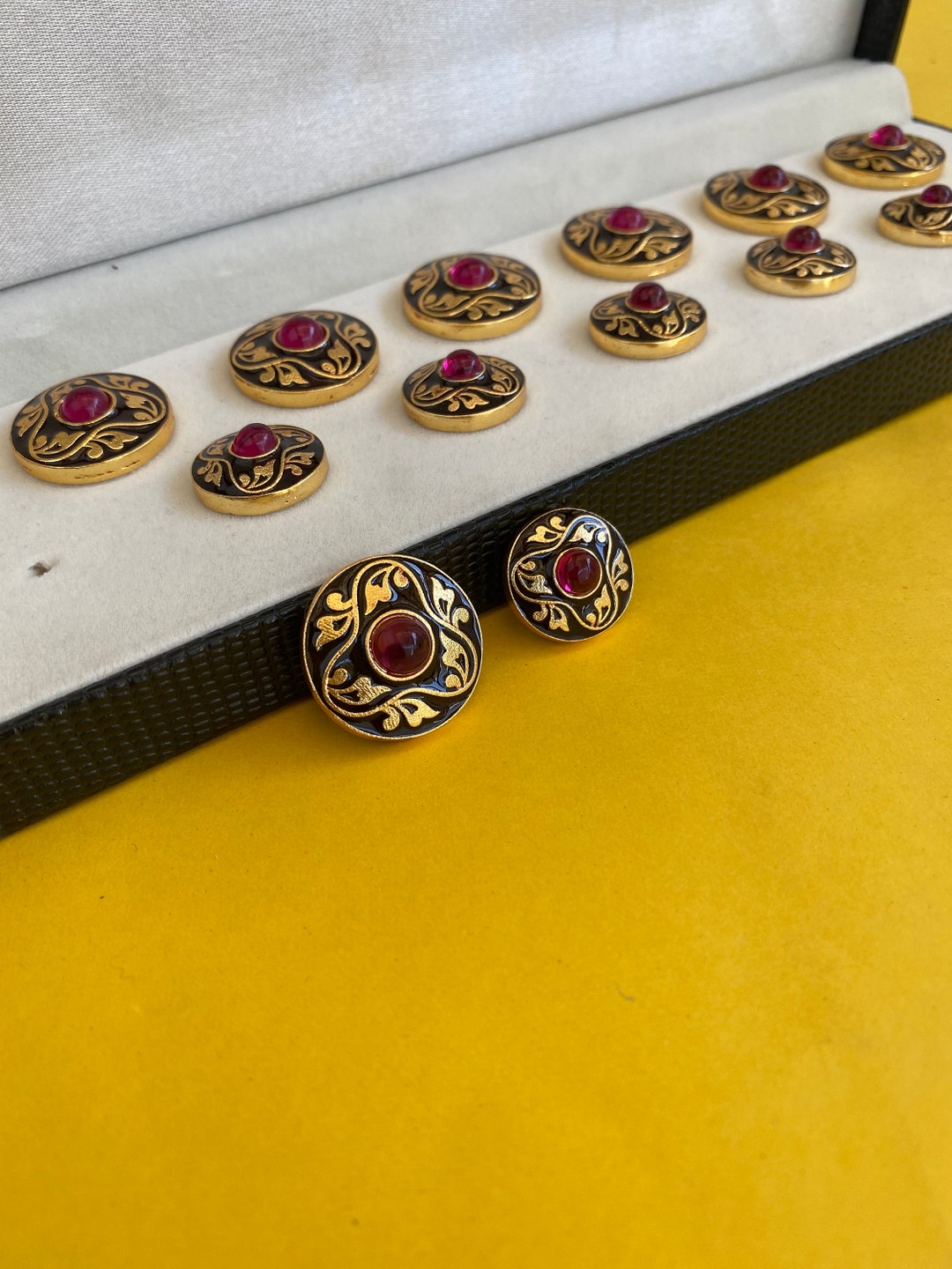 Handmade Sherwani Button Set-indian Customize Button-gold Vintage Suit ...