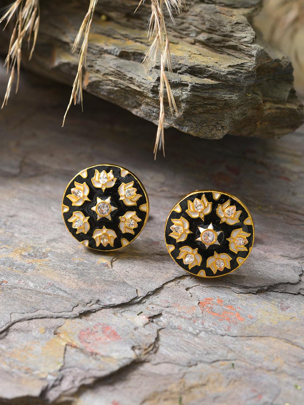 Round Vintage Cufflinks,enamelled Round Cufflinks,round Cufflinks ...