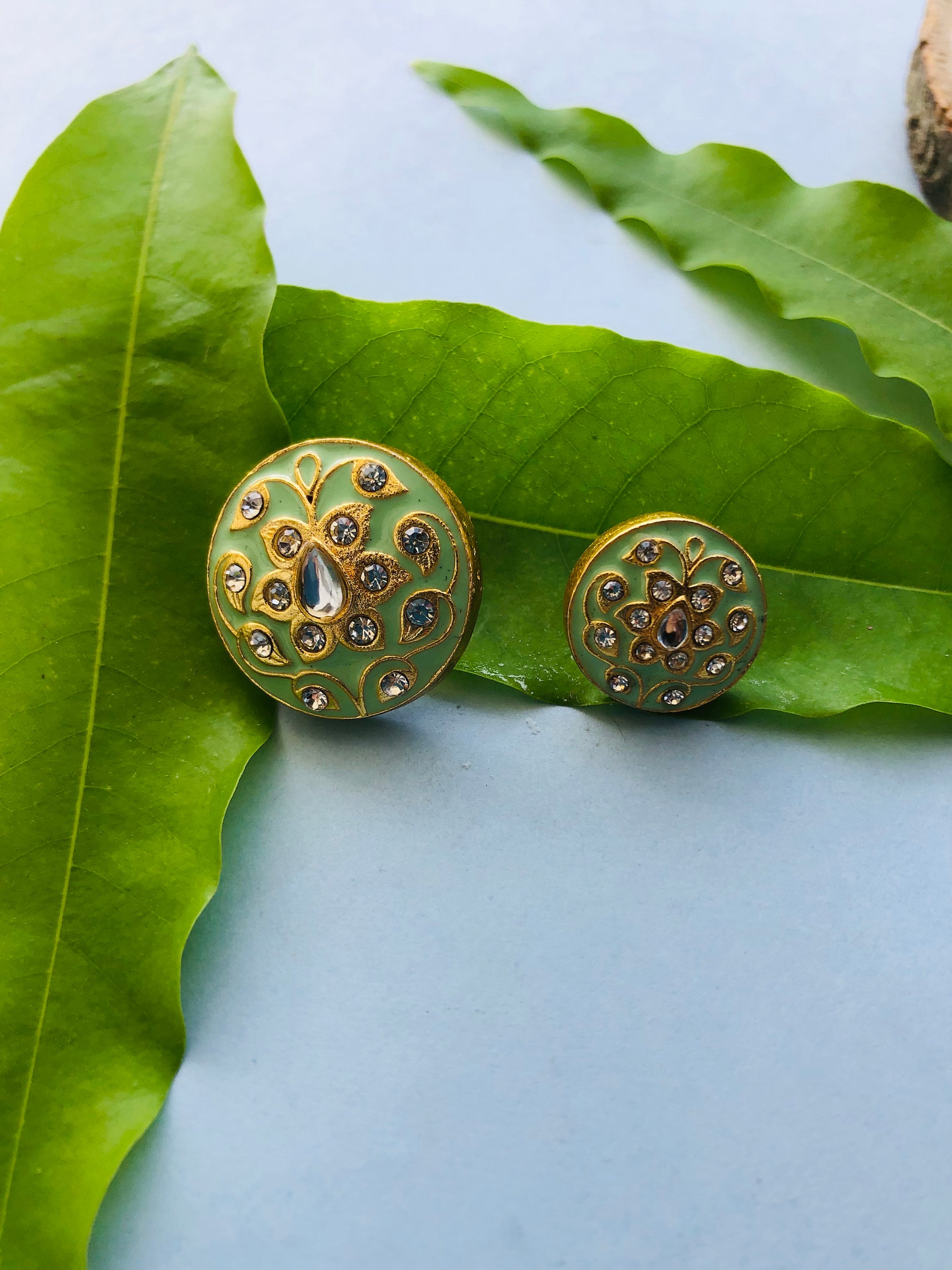 Handcrafted Indian Sherwani Button,jodhpuri Maharaja Look Kundan Meena ...
