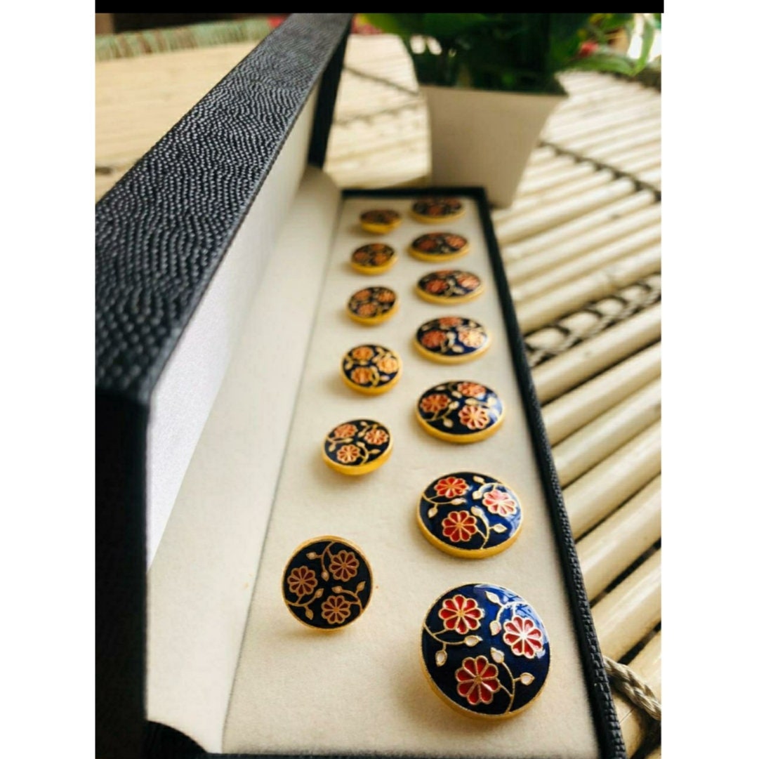 Handcrafted Traditional Rajasthani Localartisan Sherwani Royal Button ...