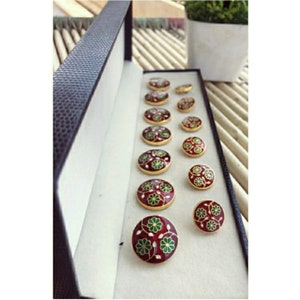 Handcrafted Traditional Rajasthani Localartisan Sherwani Royal Button ...