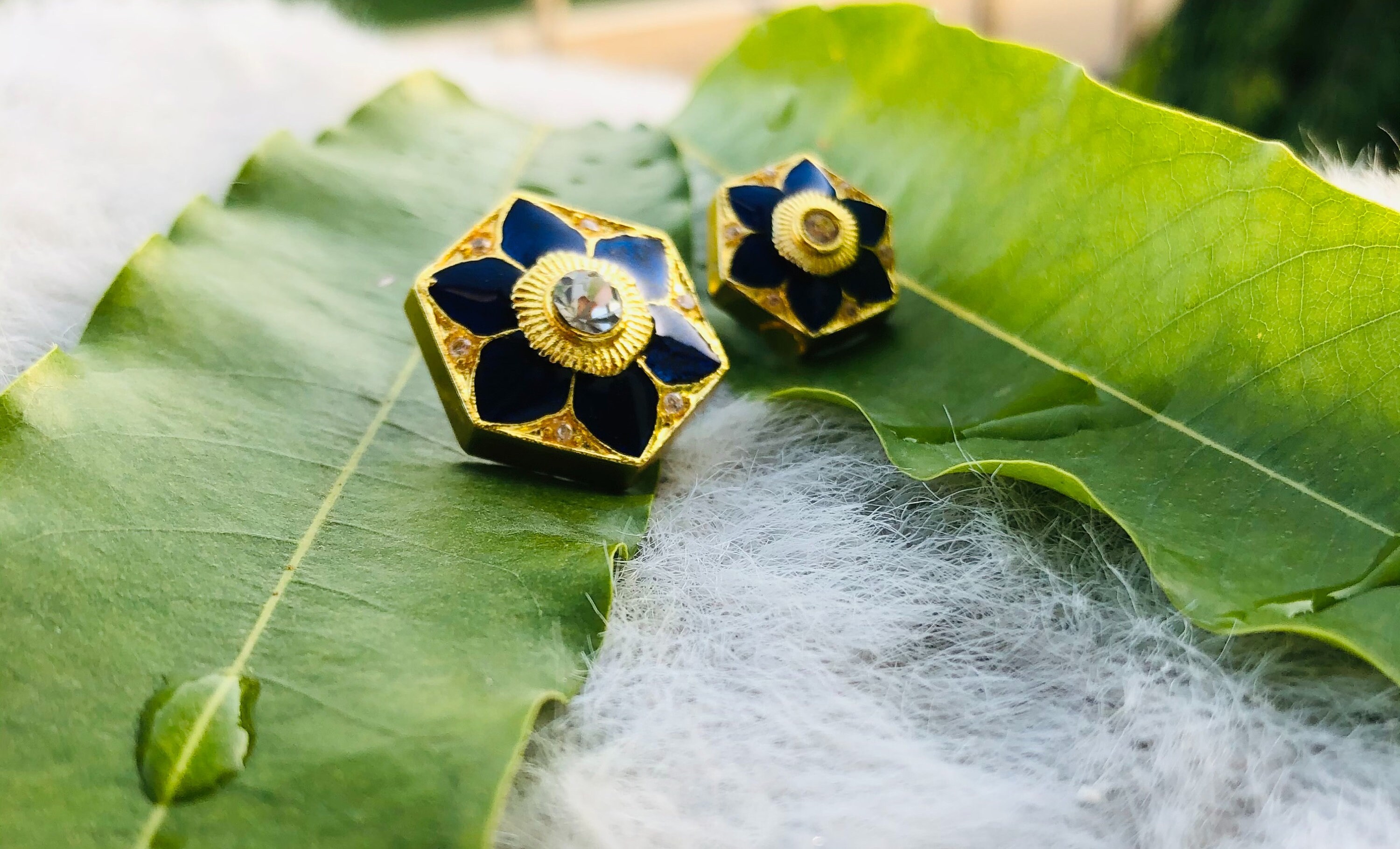 Handmade Rajasthani Enameled Button-traditional Button-round Buttons ...