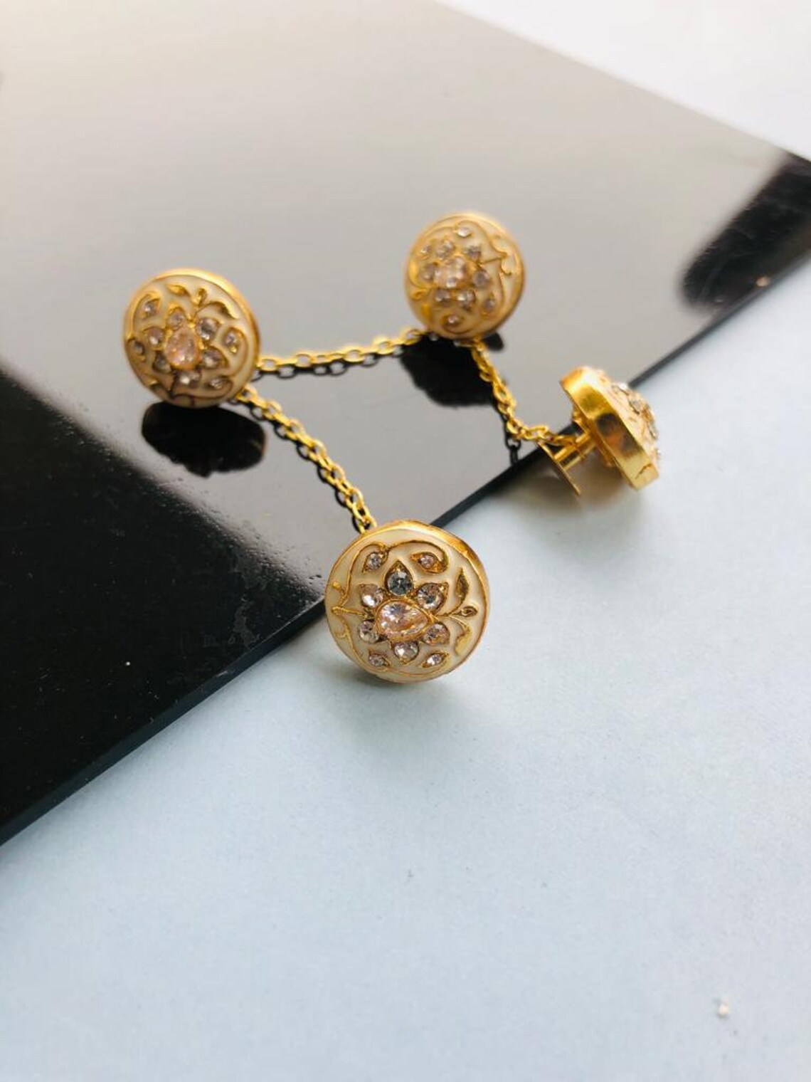 Enamel Button Kurta Design Kurta Handmade Work Button Jacket Button ...