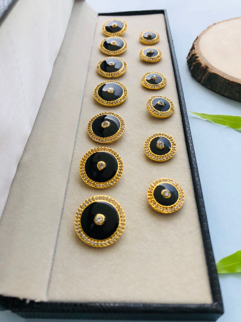 Sherwani Button, Gold Plated Silver Buttons Jewelry, Jacket Suit Coat ...