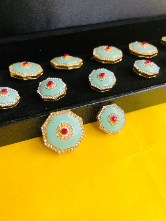 13 Pieces Sherwani Button-polki Button-coat Button-blazer - Etsy