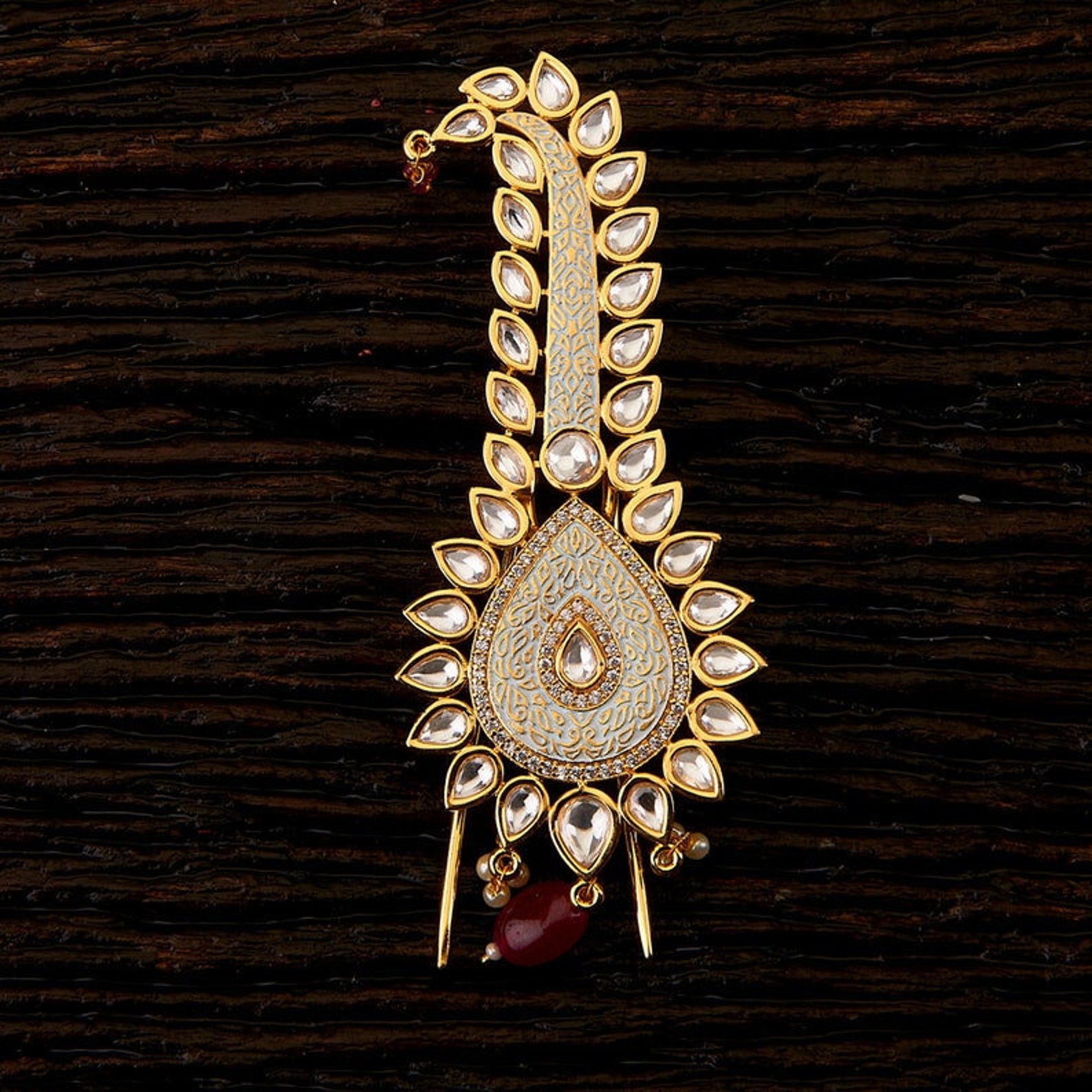 Kundan Kalgi/indian Groom Jewelry/dulha Kalangi/kundan Sarpech/groom ...