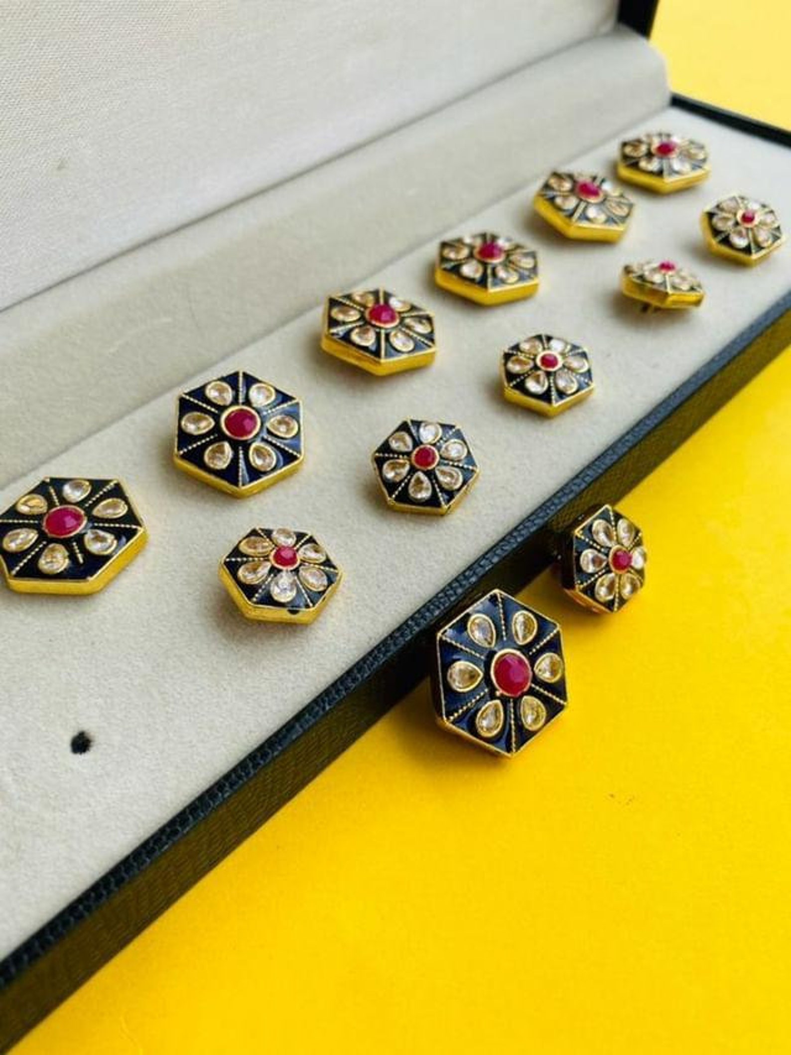 13 Pc Golden Polish Metal Buttons-coat Buttons -sherwani Buttons ...