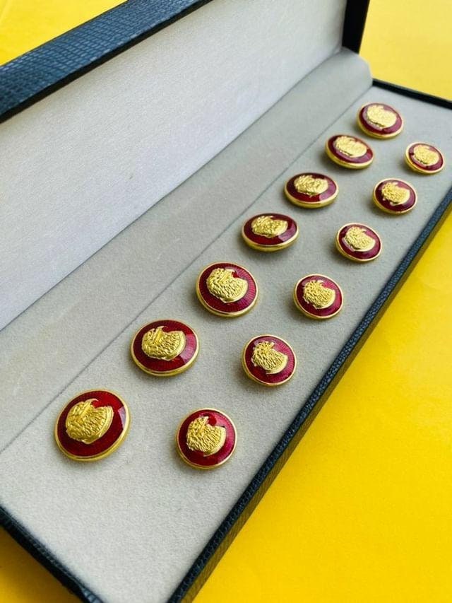 13 Pc Golden Polish Metal Buttons-coat Buttons sherwani Buttons blazer ...