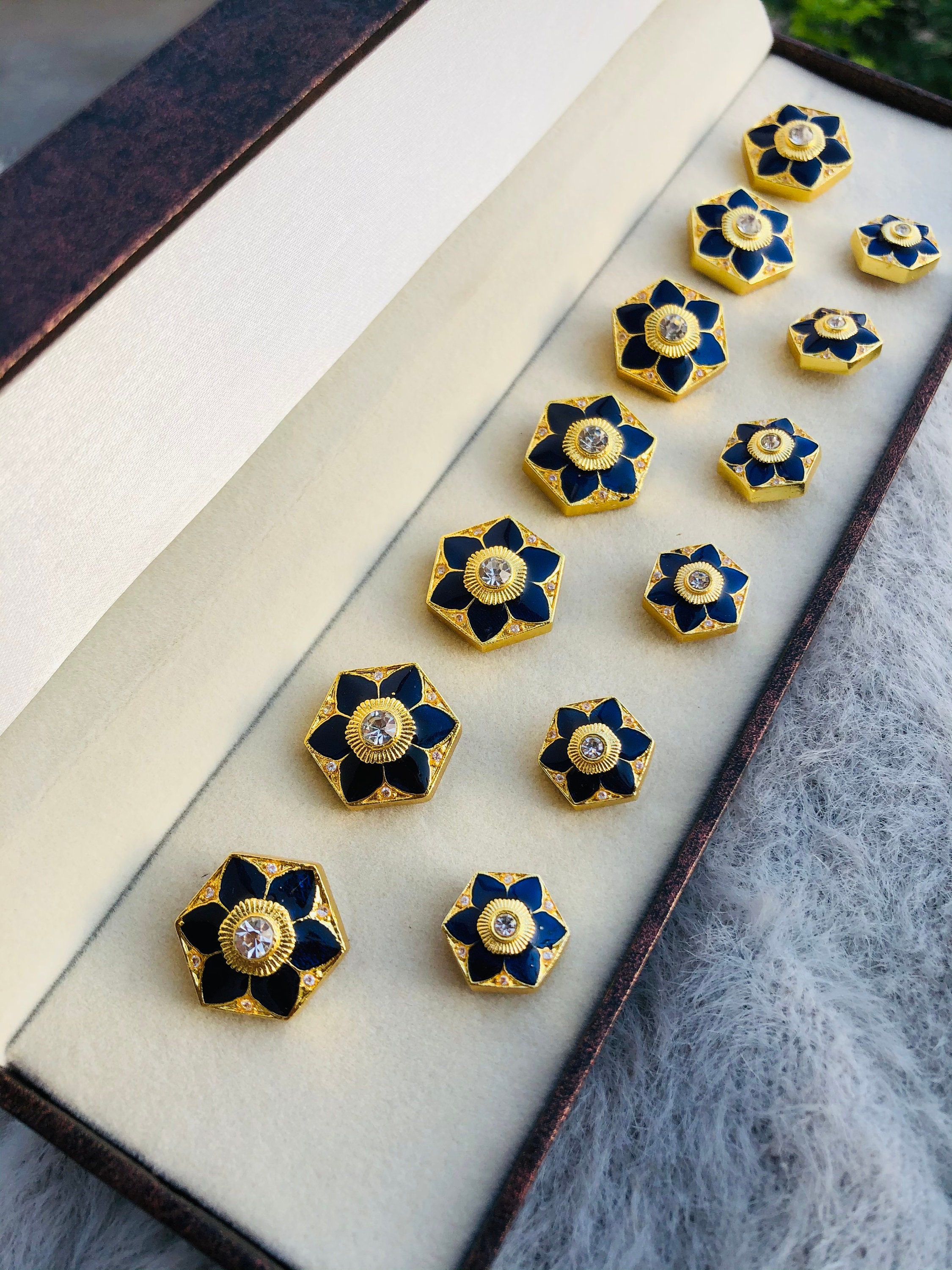 Handmade Rajasthani Enameled Button-traditional Button-round Buttons ...