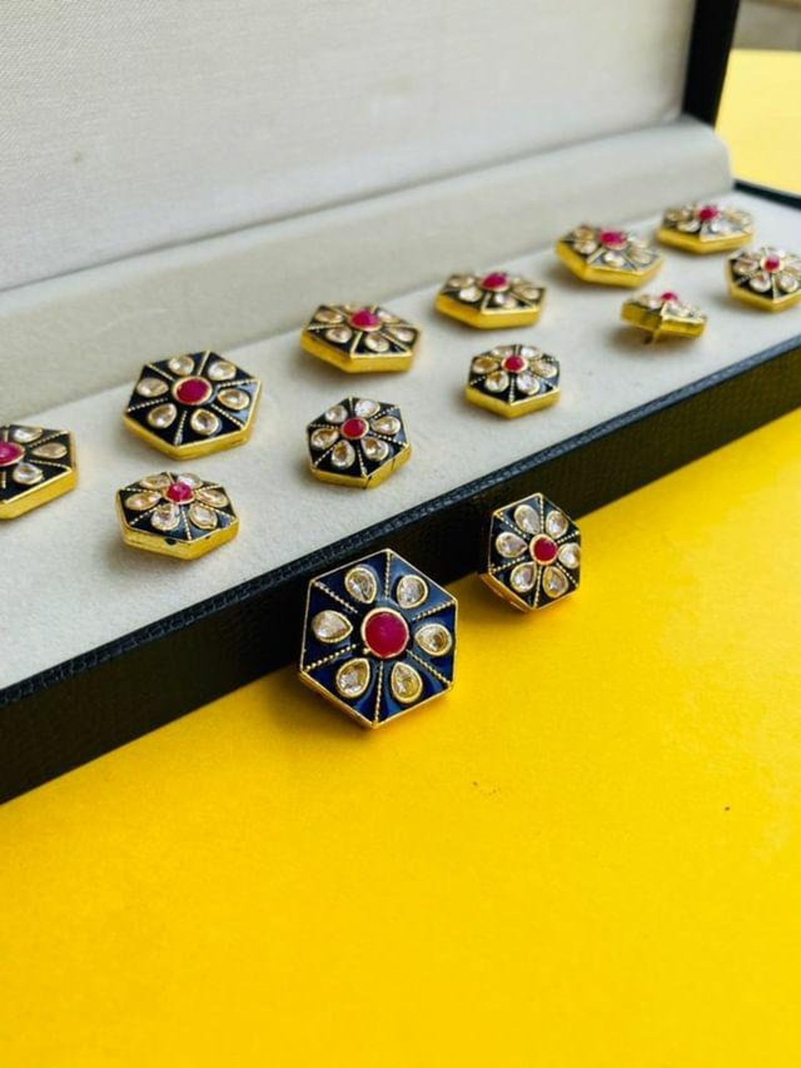 13 Pc Golden Polish Metal Buttons-coat Buttons -sherwani Buttons ...