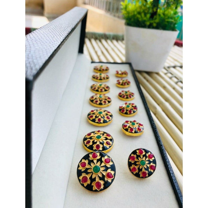 Customized Sherwani ,indian Sherwani for Men,enamel Button Kundan ...