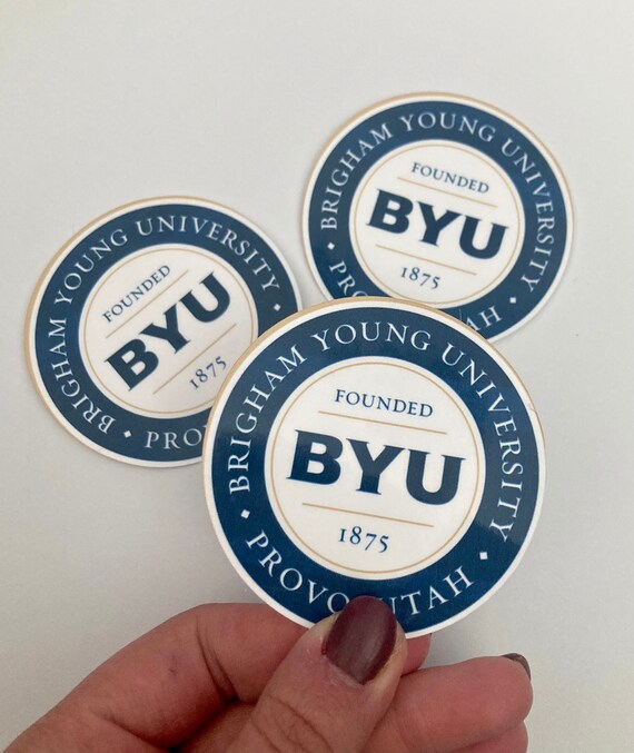 BYU College Logo Sticker | Etsy