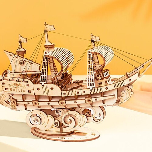 DIY 3D Wooden Buildings Structures Model Puzzle | Etsy