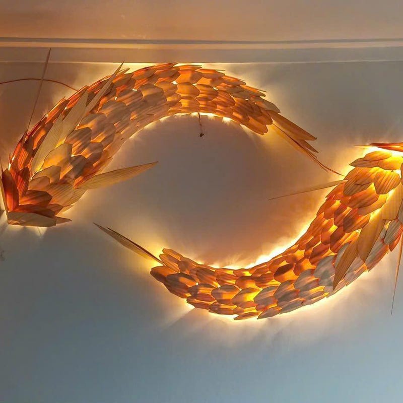 Wooden Fish Chandelier - Etsy