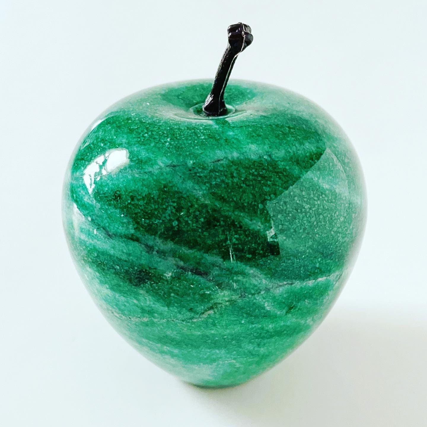 solid Marble stone green swirl apple paperweight Home & Living ...