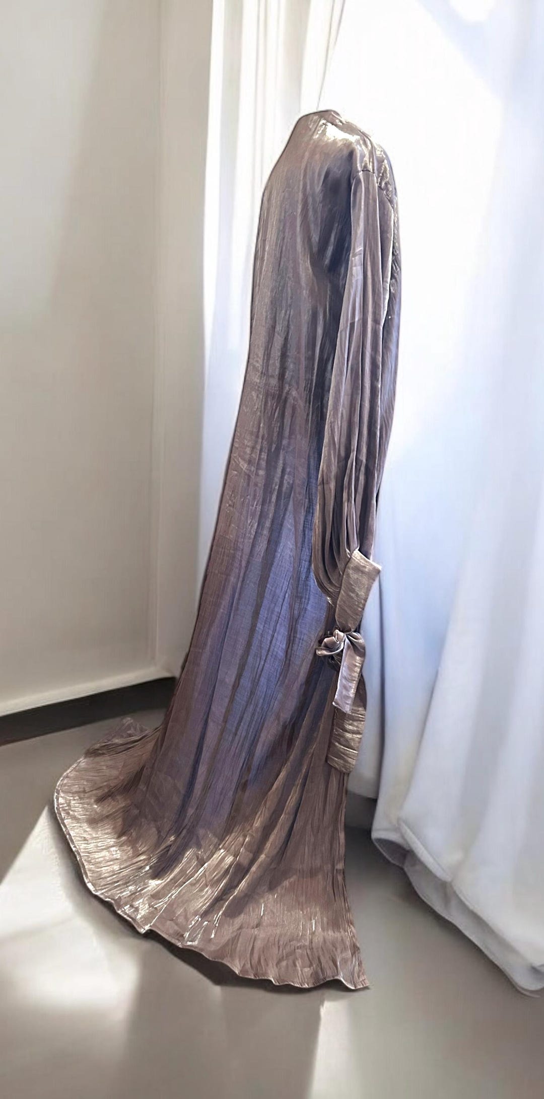 Art Deco Long Open Robe | Elegant Open Robe | Victorian Long Robe - Etsy