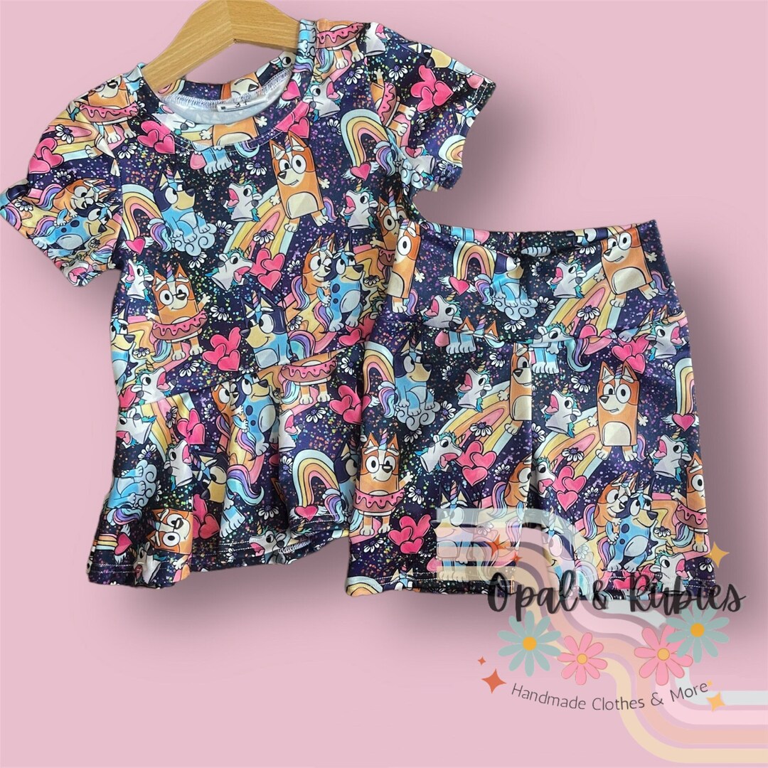 Bluey and Bingo Dress, Bluey Outfit for Girl, Groovy Bluey Set, Bluey ...
