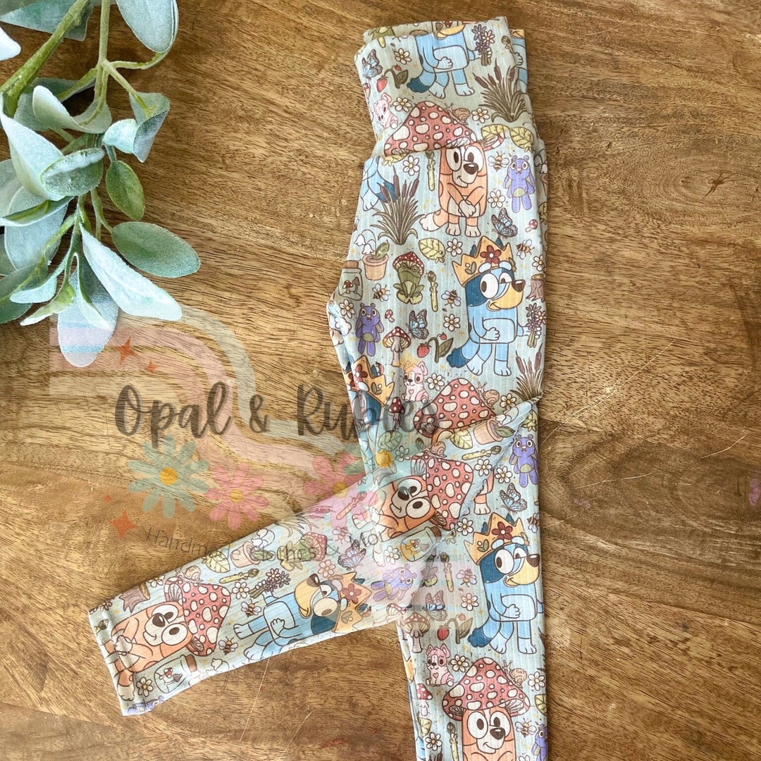 Bluey Boho Leggings, Cottagecore Leggings, Soft Buttery Leggings ...