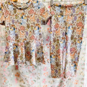 Bluey Boho Leggings, Cottagecore Leggings, Soft Buttery Leggings ...