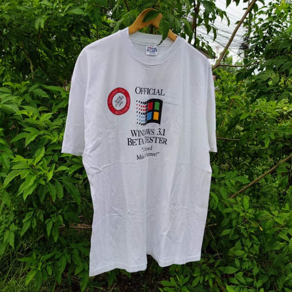 Very Rare Vintage Windows 3.1 Beta Tester T-Shirt Si… - Gem