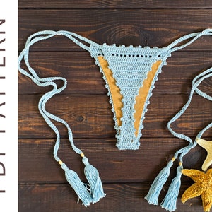 Crochet Thong Bikini Bottom Pattern PDF File on English for - Etsy