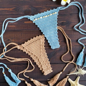 Crochet Thong Bikini Bottom Pattern PDF File on English for - Etsy