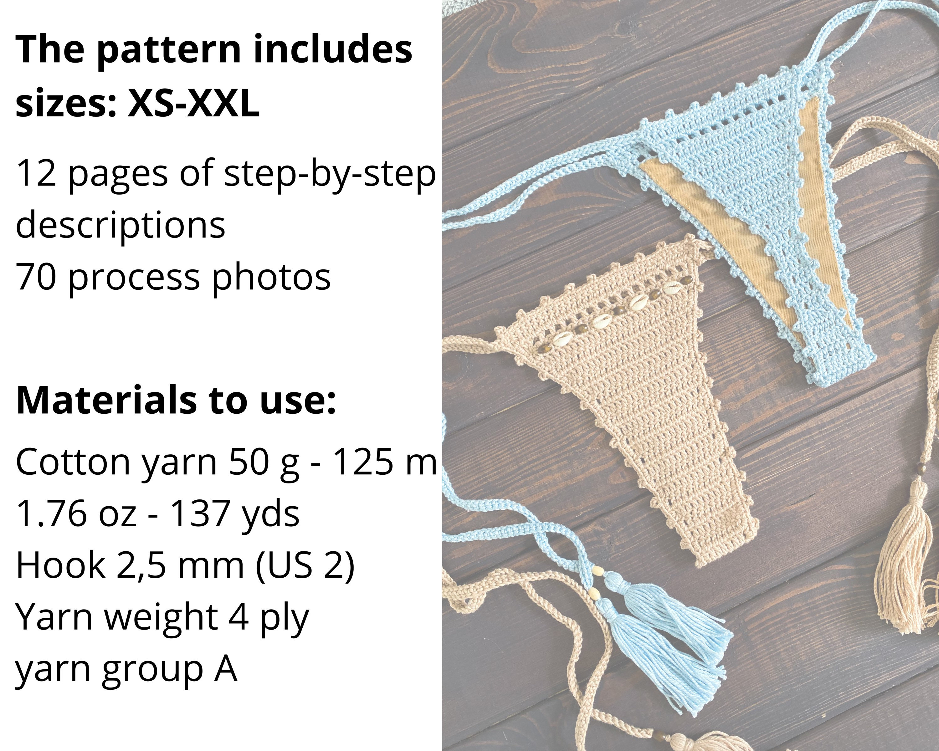 Crochet Thong Bikini Bottom Pattern PDF File on English for - Etsy