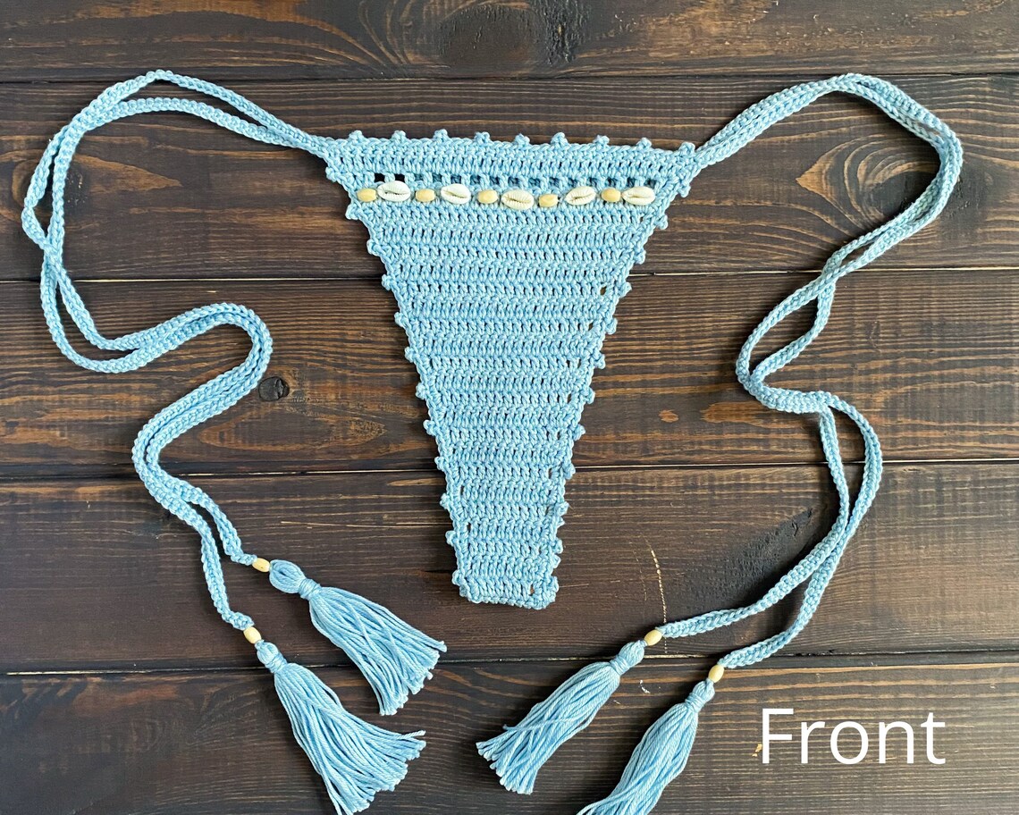 Crochet Thong Bikini Bottom Pattern PDF File on English for - Etsy