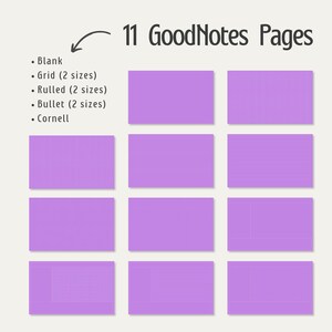 Purple Horizontal Digital Paper Template Purple Goodnotes Digital ...