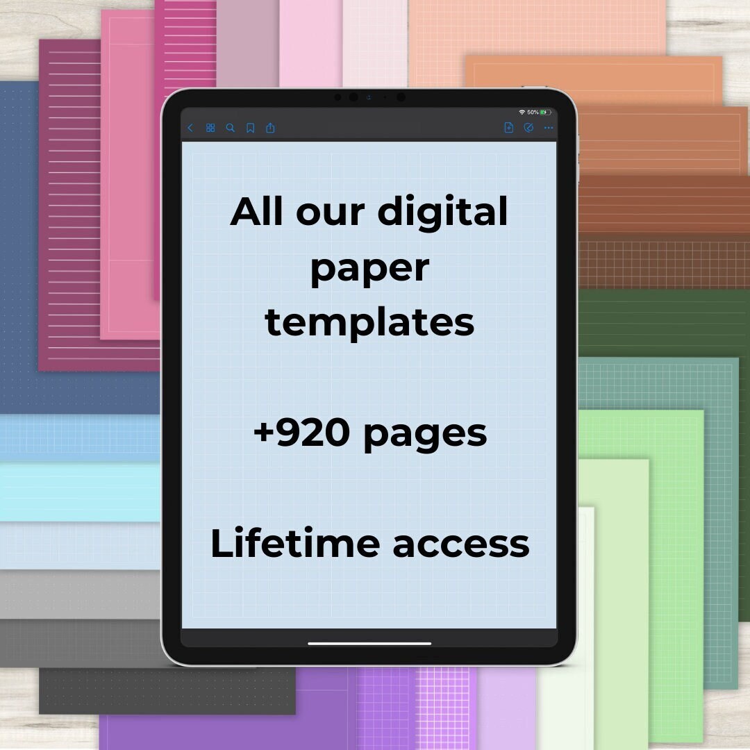 Digital Paper Template Goodnotes 6, Page Template for Digital Notes ...