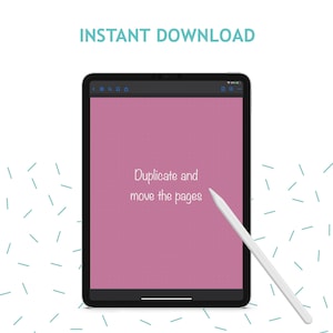 Pink Digital Paper Template for Goodnotes: iPad Note (PDF) - Etsy