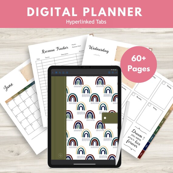 Boho Undated Digital Planner for Goodnotes Notability Xodo & | Etsy