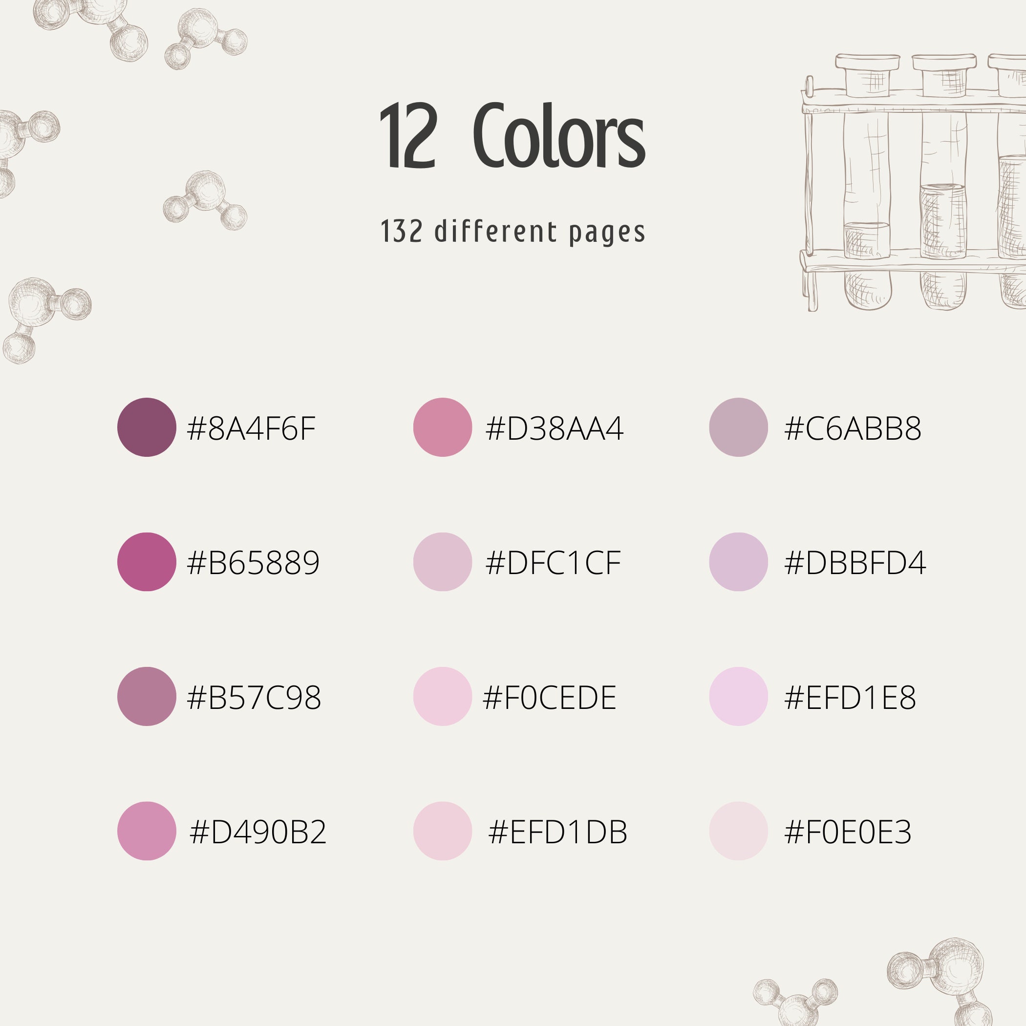 Horizontal Pink Digital Paper Template, Goodnotes Pink Page Landscape ...